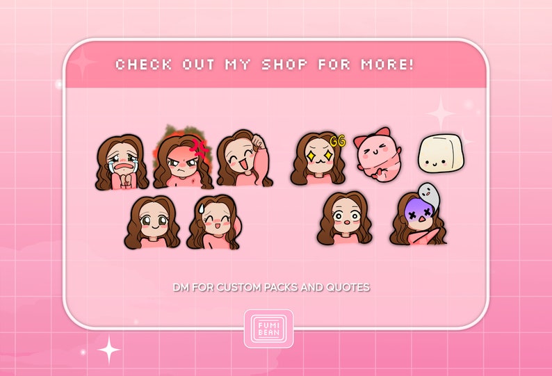 Bunny Bop Twitch Emote Wings by FUMIBEAN Digital Drawn Fast Delivery ...