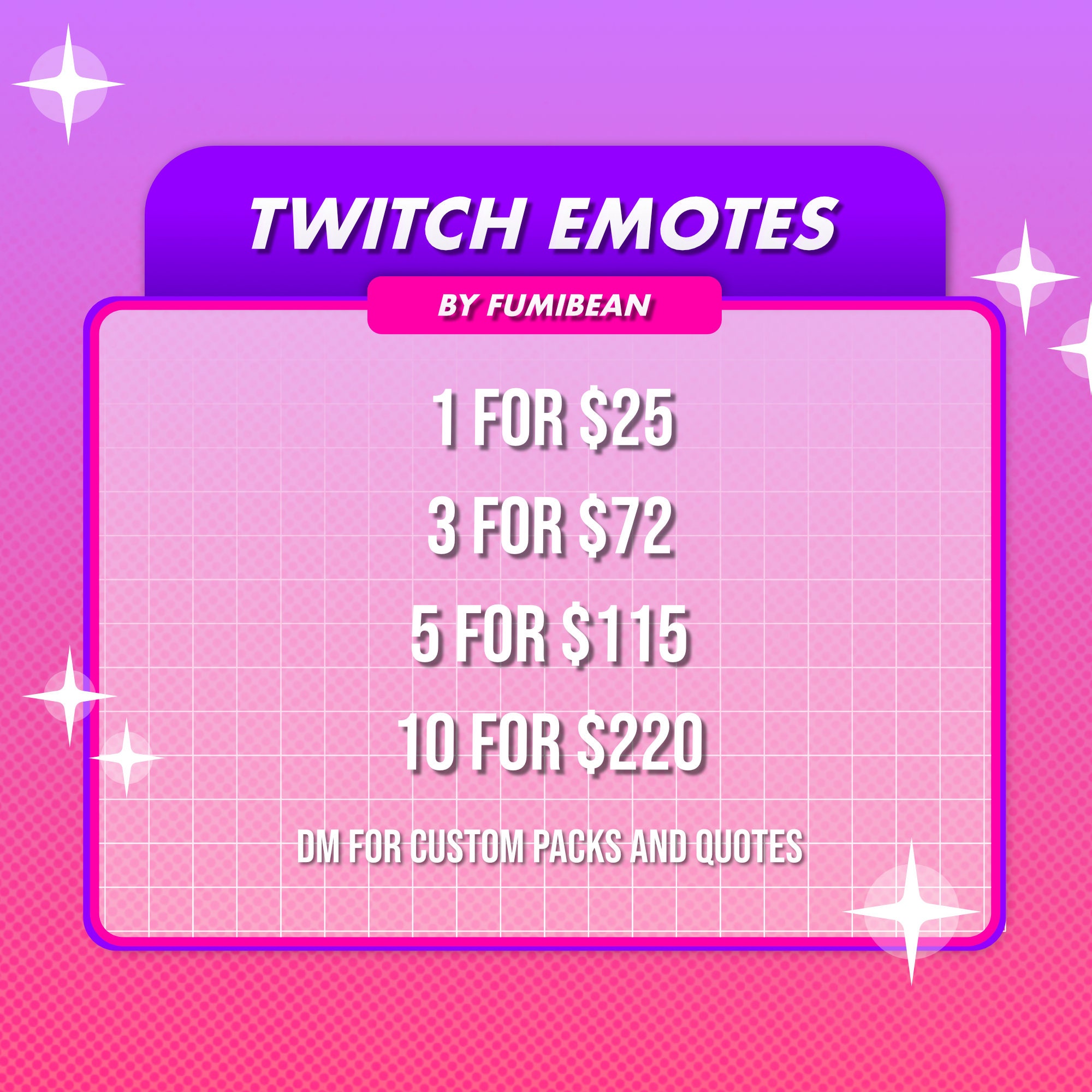 CUSTOM Twitch Emotes by FUMI - by Fumi Portraits - Digital Drawn - Fast ...