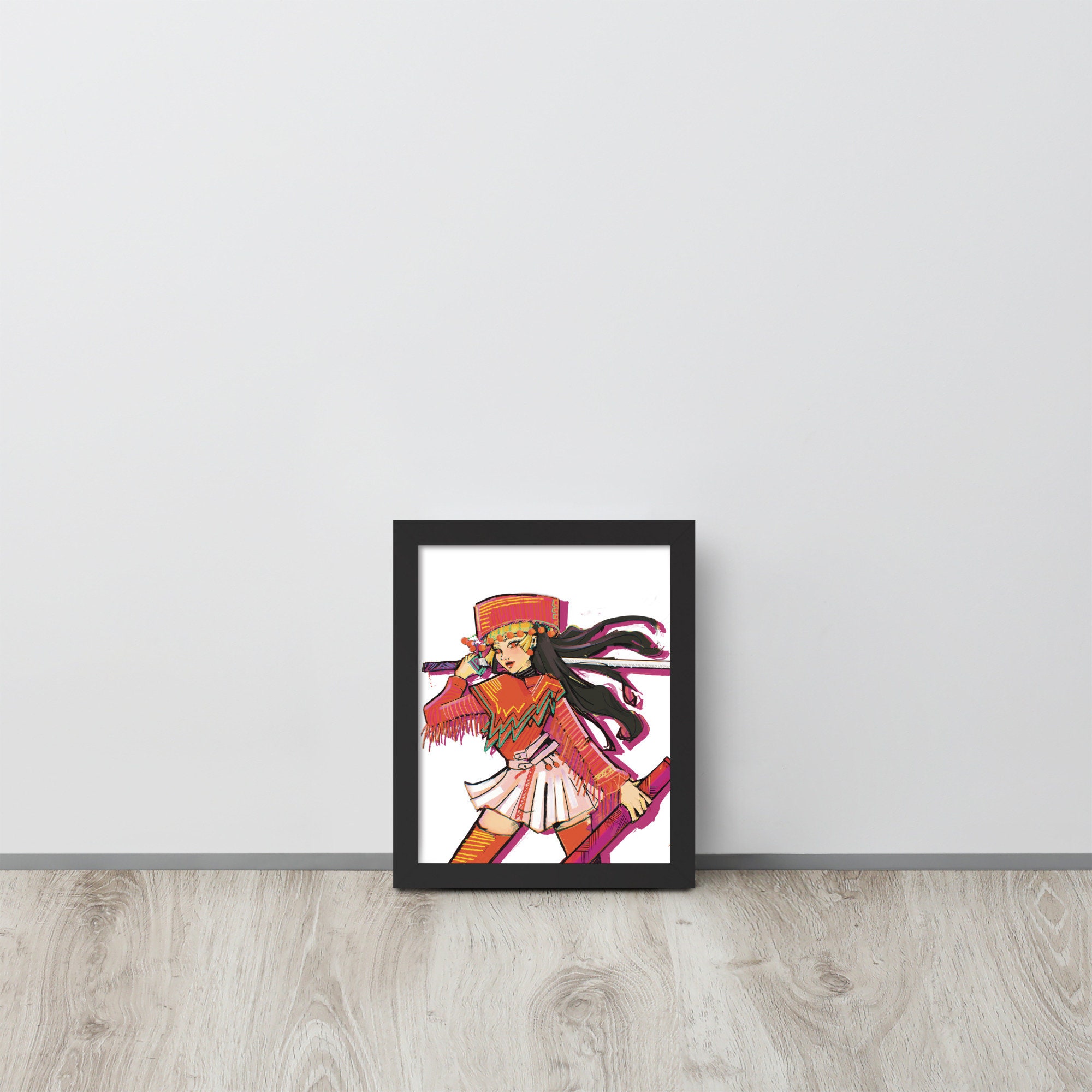 Anime Hmong Girl Framed Poster by Fumibean - Hmoob, Tribal Art, Modern ...