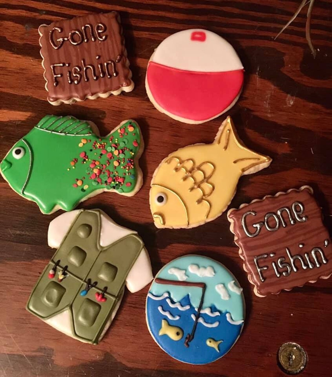 Gone Fishing Fly Fishing Sugar Cookies Cookie Gift Dad - Etsy