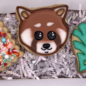 Red Panda Cookies Birthday Cookies Party Favors Panda - Etsy