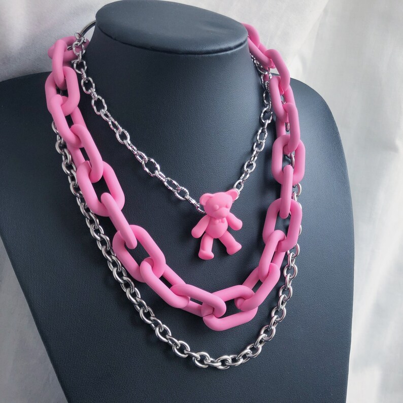 The Pink Pastel Chunky Chains | Etsy