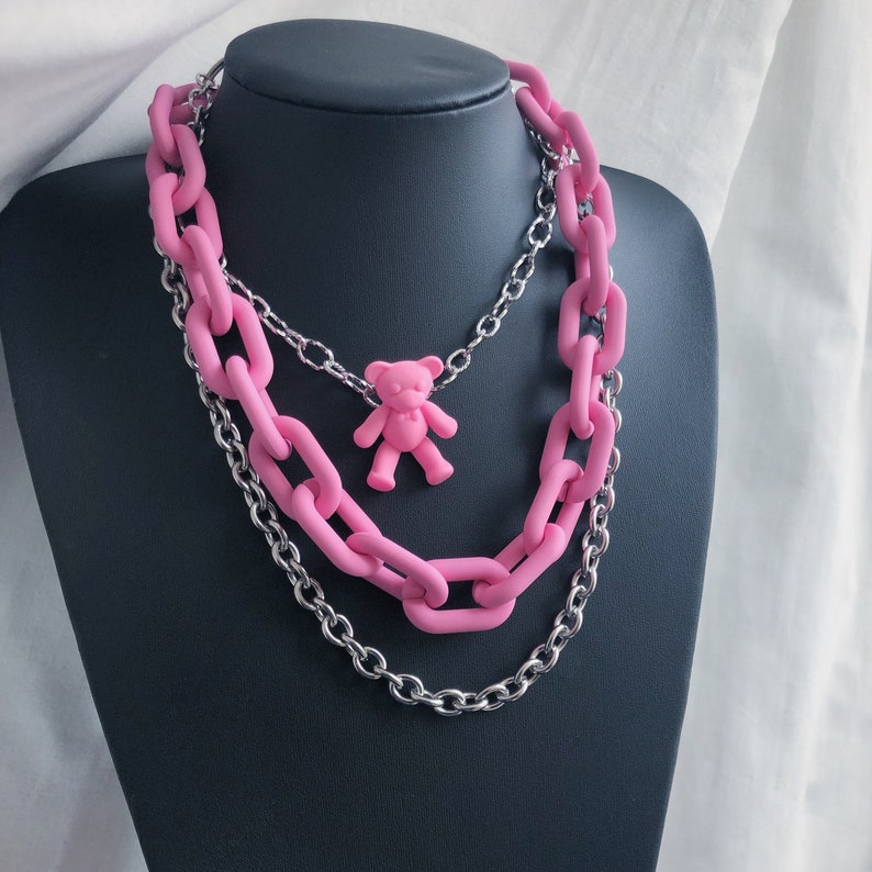 The Pink Pastel Chunky Chains - Etsy
