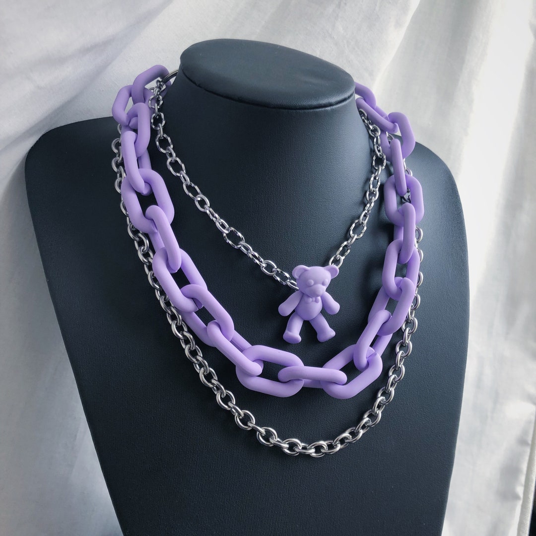 The Lilac Pastel Chunky Chains - Etsy