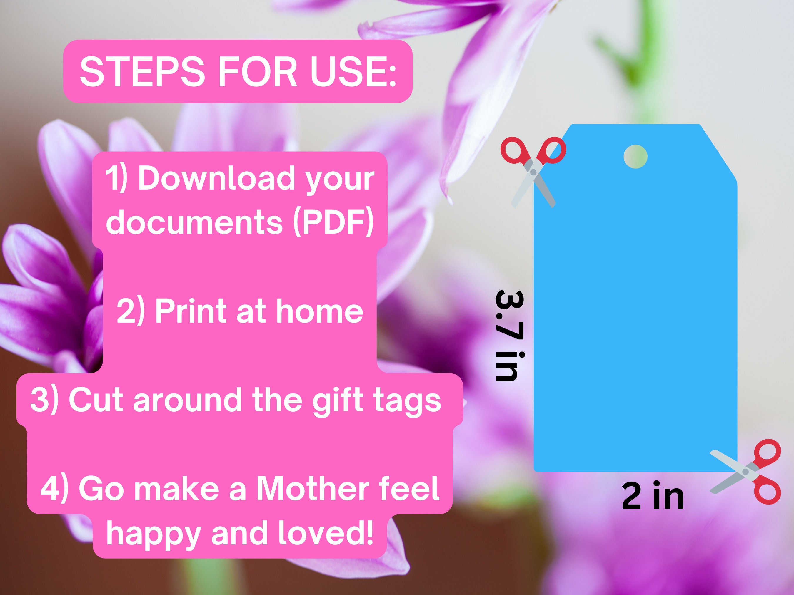 Mother’s Day Gift Tags / Gift Tags for Kids-adults / Diversity Equality ...