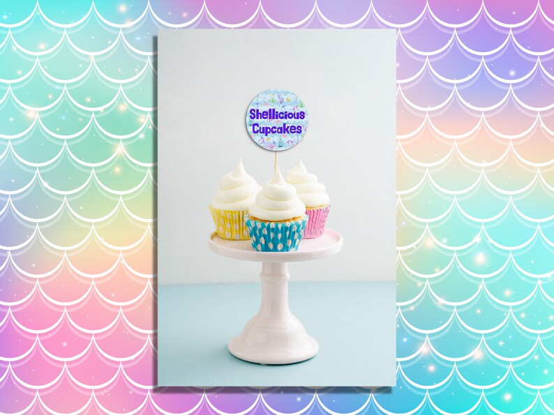 Merman Cupcake Toppers / Little Mermen Party Decor / Favor Tags / Baby ...
