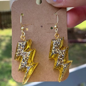 Lightning Resin Earrings - Etsy