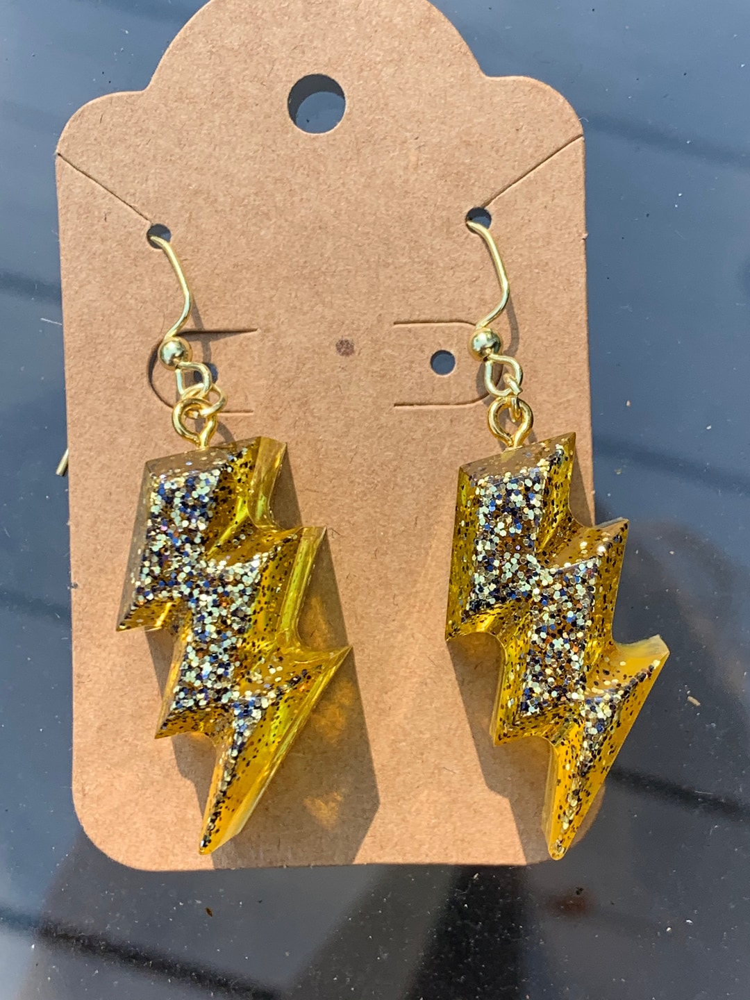 Lightning Resin Earrings - Etsy