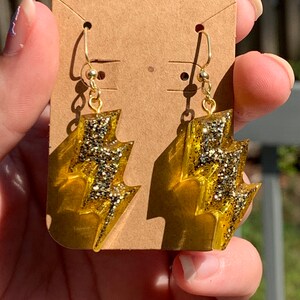 Lightning Resin Earrings - Etsy