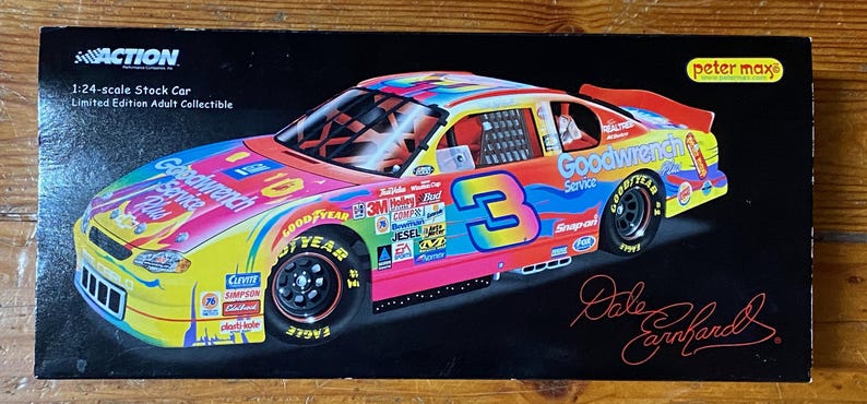 Nascar 2000 #3 Dale Earnhardt Peter Max Goodwrench Chevy RCCA Die Cast Car Red Box Coin Bank - Etsy