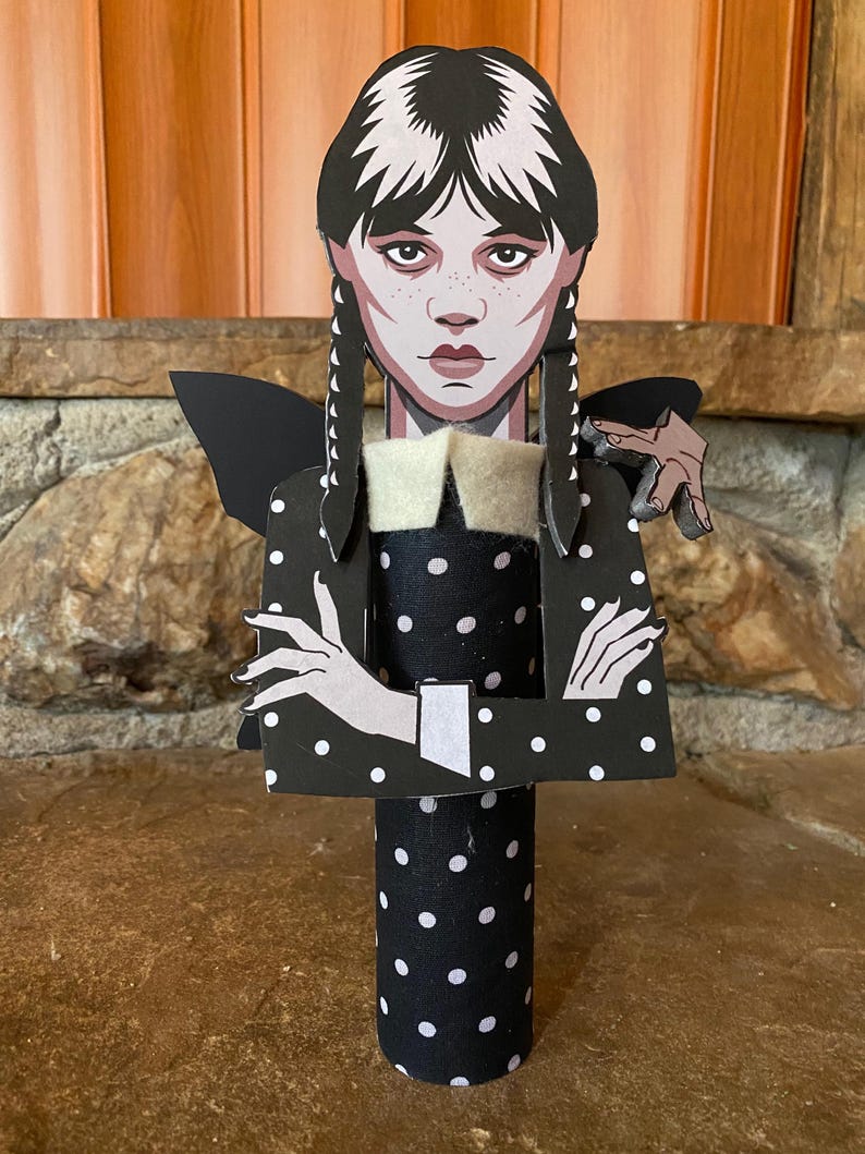 Wednesday Addams Handmade Gothic, Spooky Addams Family Tree Topper - Etsy