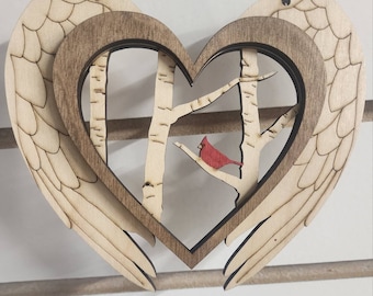 Memorial Cardinal Christmas Ornament Laser Cut Wood. - Etsy