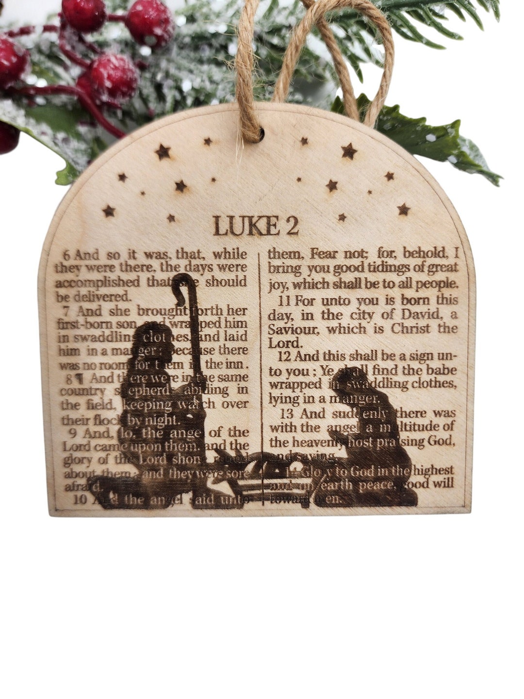 Nativity Christmas Ornament, Christian Bible Ornament Gift, Christmas ...