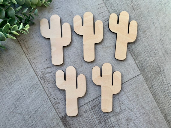 Unfinished Wood Cactus Blanks DIY Craft Blanks - Etsy