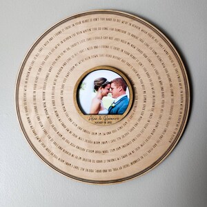 Custom Anniversary Gift, Engraved Song Lyric Wedding Song, Custom ...