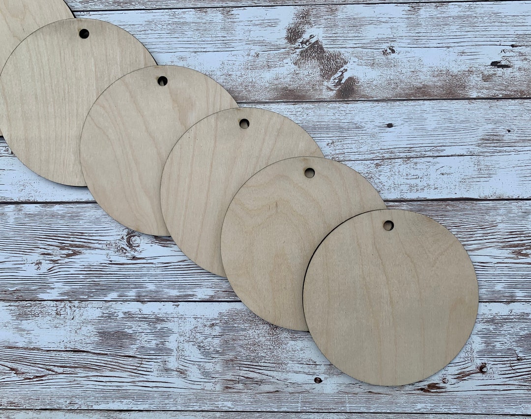 Unfinished Wood Ornament Blanks, Set of 10 DIY Ornaments - Etsy