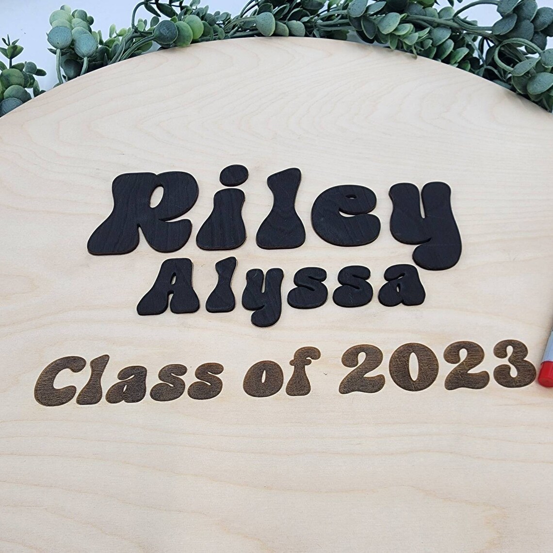 Personalized Graduation Wood Guest Book, Graduation Party Decor ...
