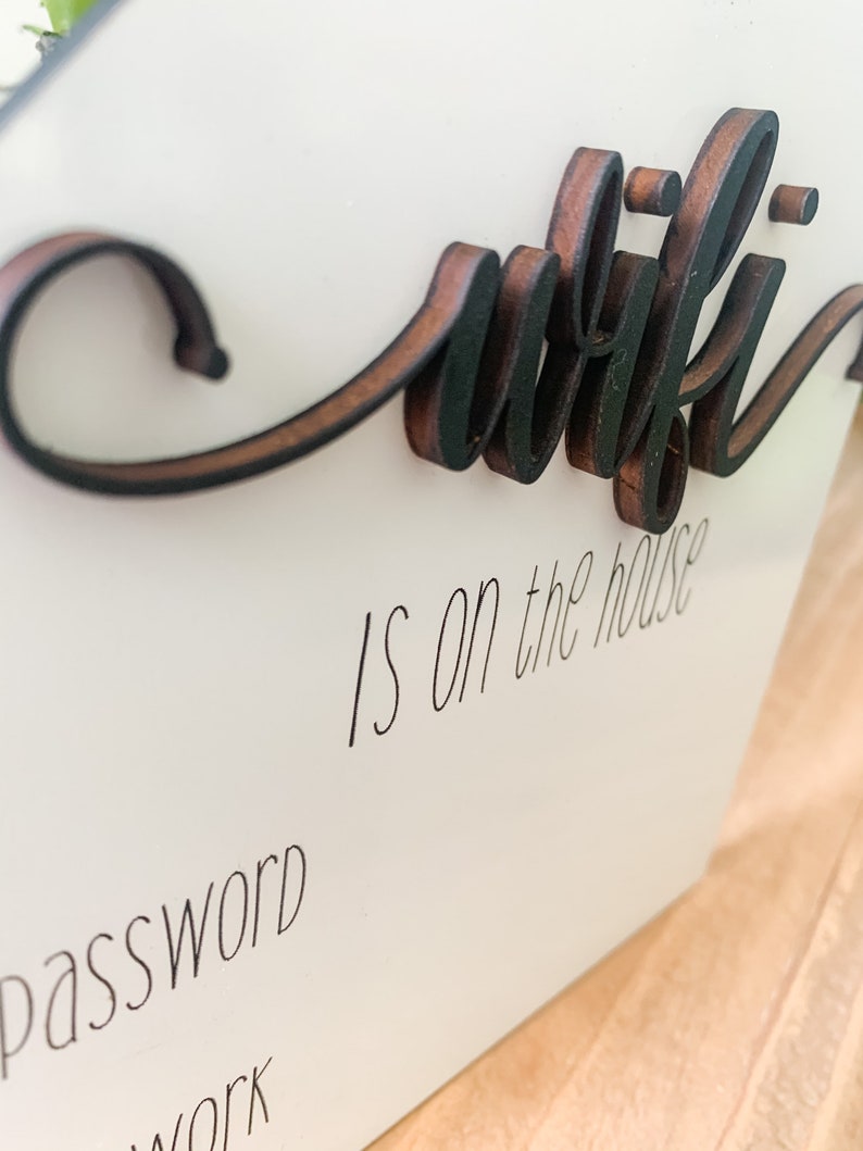 Wifi Password Sign Guest Wifi Password Display Dry Erase - Etsy