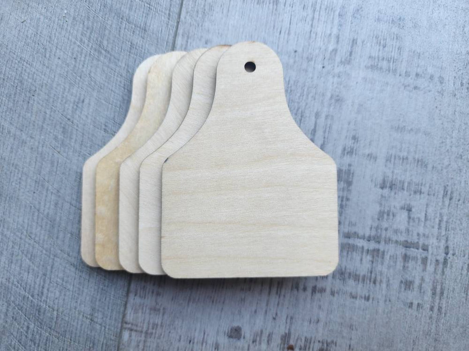 Unfinished Wood Cow Tag Blanks DIY Craft Blanks - Etsy