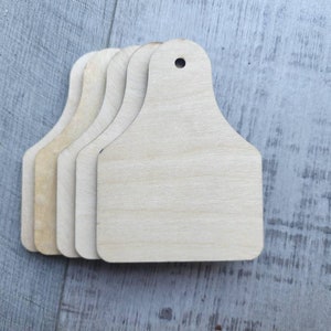 Unfinished Wood Cow Tag Blanks DIY Craft Blanks - Etsy
