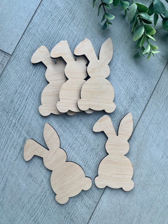 Unfinished Wood Bunny Blanks DIY Craft Blanks - Etsy