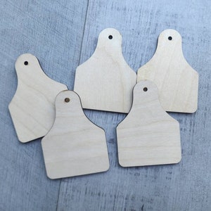 Unfinished Wood Cow Tag Blanks DIY Craft Blanks - Etsy