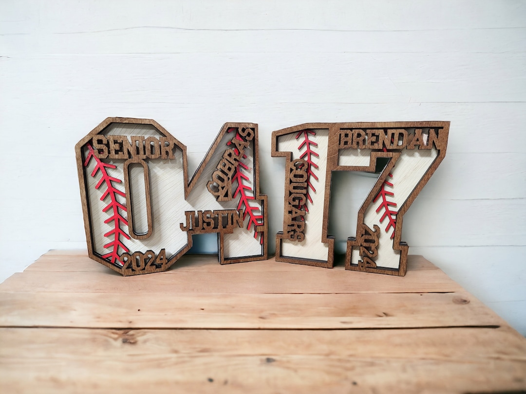 Custom Baseball Senior Gift, Baseball Number, Senior Night Gift, Sports ...