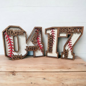 Custom Baseball Senior Gift, Baseball Number, Senior Night Gift, Sports ...
