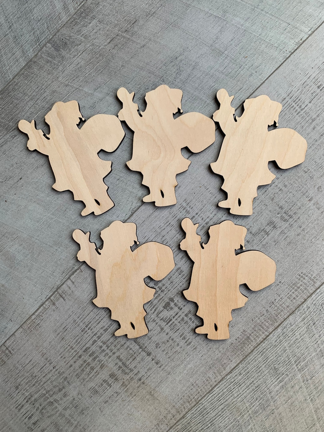 Blank Santa Clause Unfinished Wood Blanks DIY Christmas Craft Blanks ...