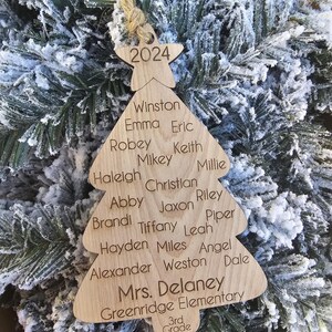 Class Ornament, Custom Engraved Christmas Tree Ornament With Class ...