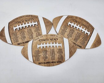 Personalized Football Shape Plaque. Makes for Great Team - Etsy