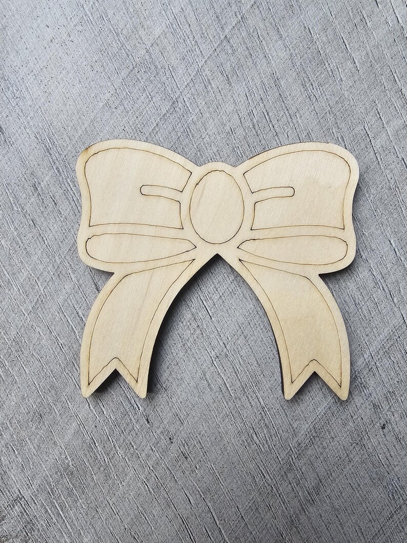Coquette Bow, Wooden Bow Blank, Wood Crafts, Bow Shape, DIY Craft ...