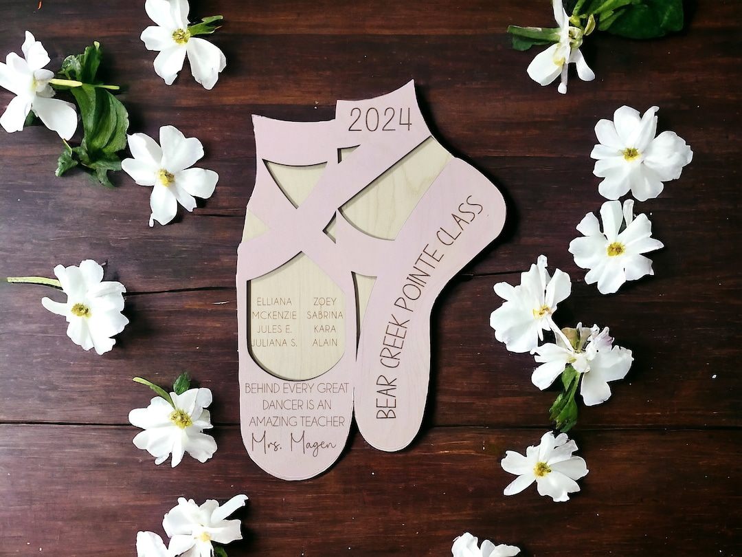 Personalized Dance Plaque, Custom Ballet Slipper Wood Plaque, Dance ...