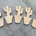 Cactus, Craft Wood Potted Cactus Blanks DIY Craft Blanks, Wooden Cactus ...