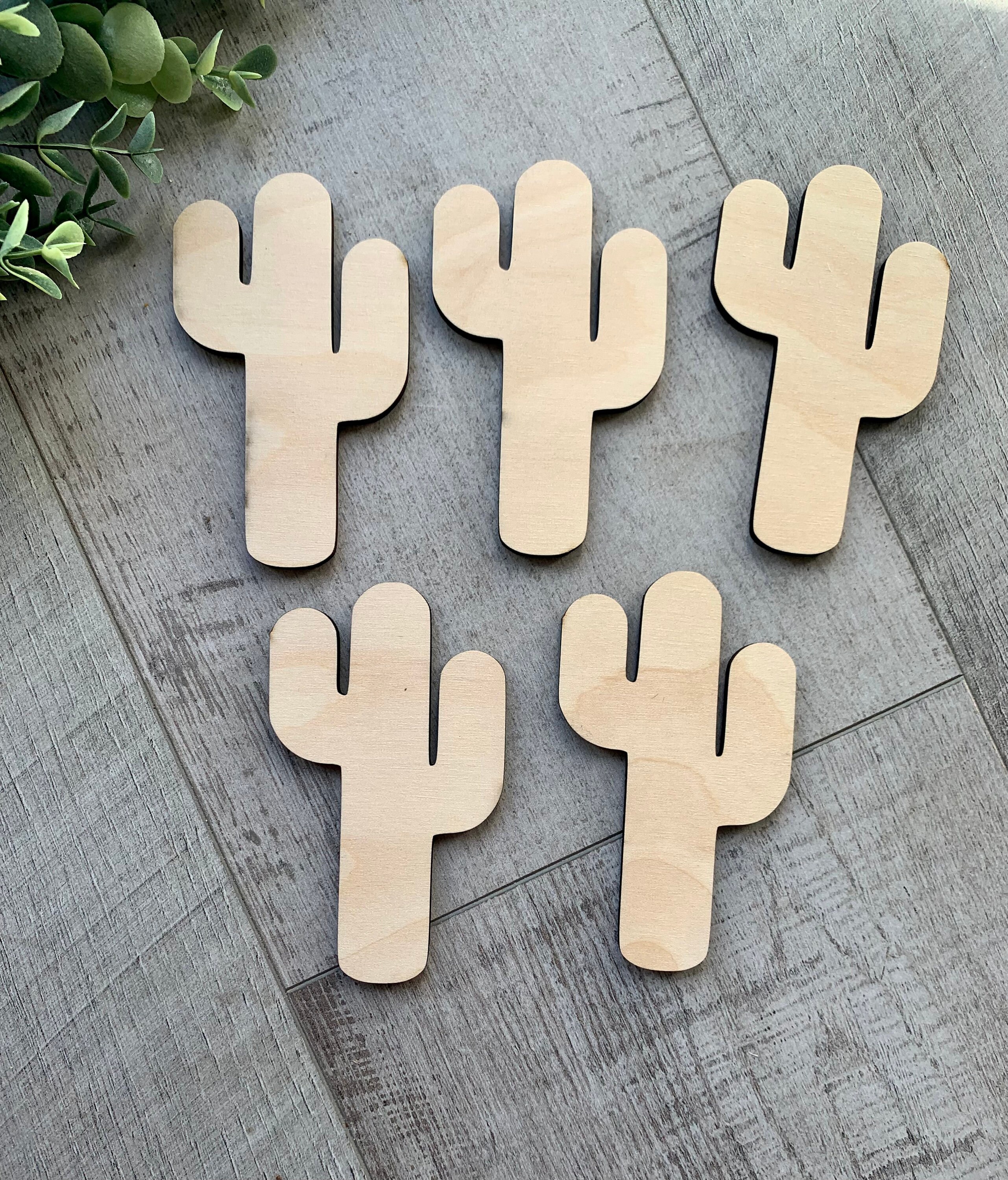 Unfinished Wood Cactus Blanks DIY Craft Blanks - Etsy