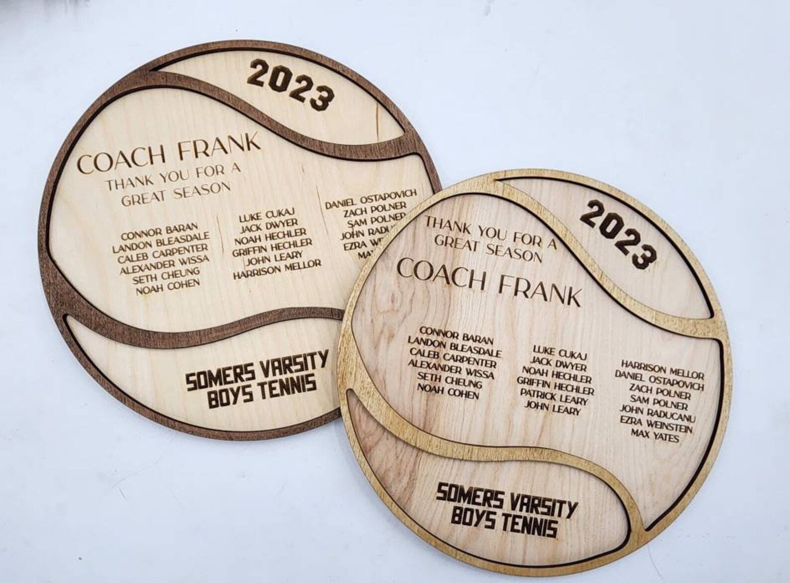 Tennis Coach Plaque, Thank You Tennis Coach Gift, Wood Plaque Senior ...