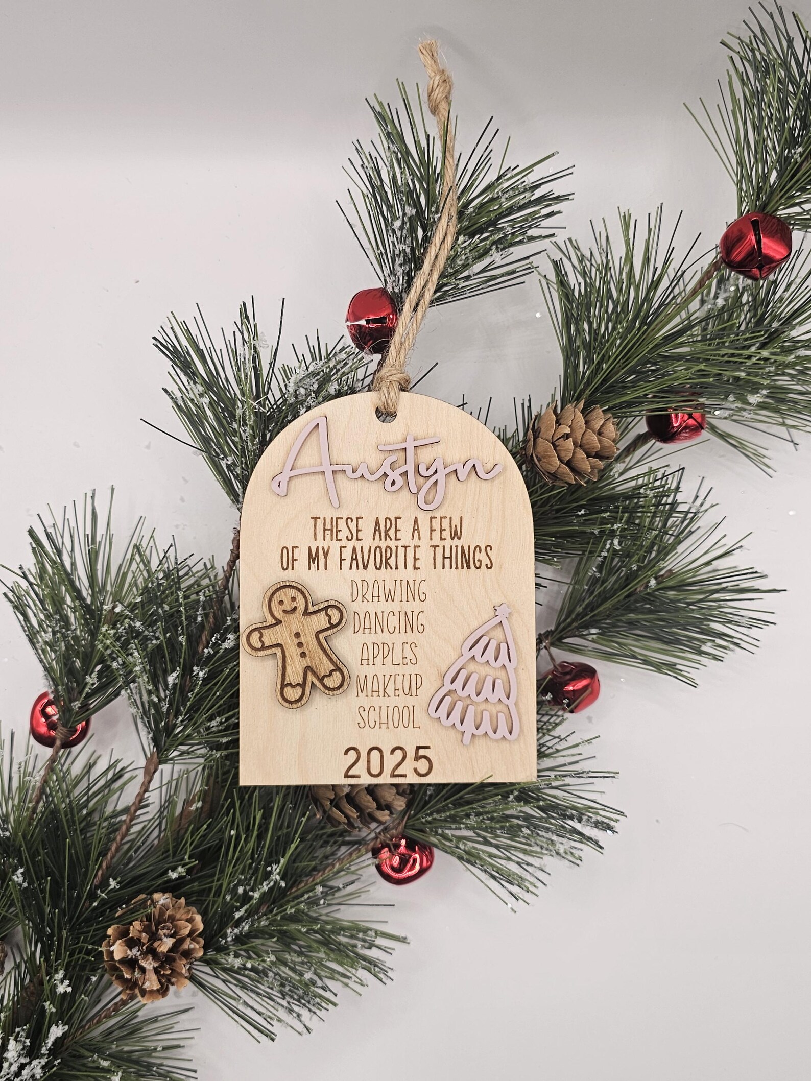 Personalized Favorite Things Christmas Ornament • Custom Wood Ornament ...