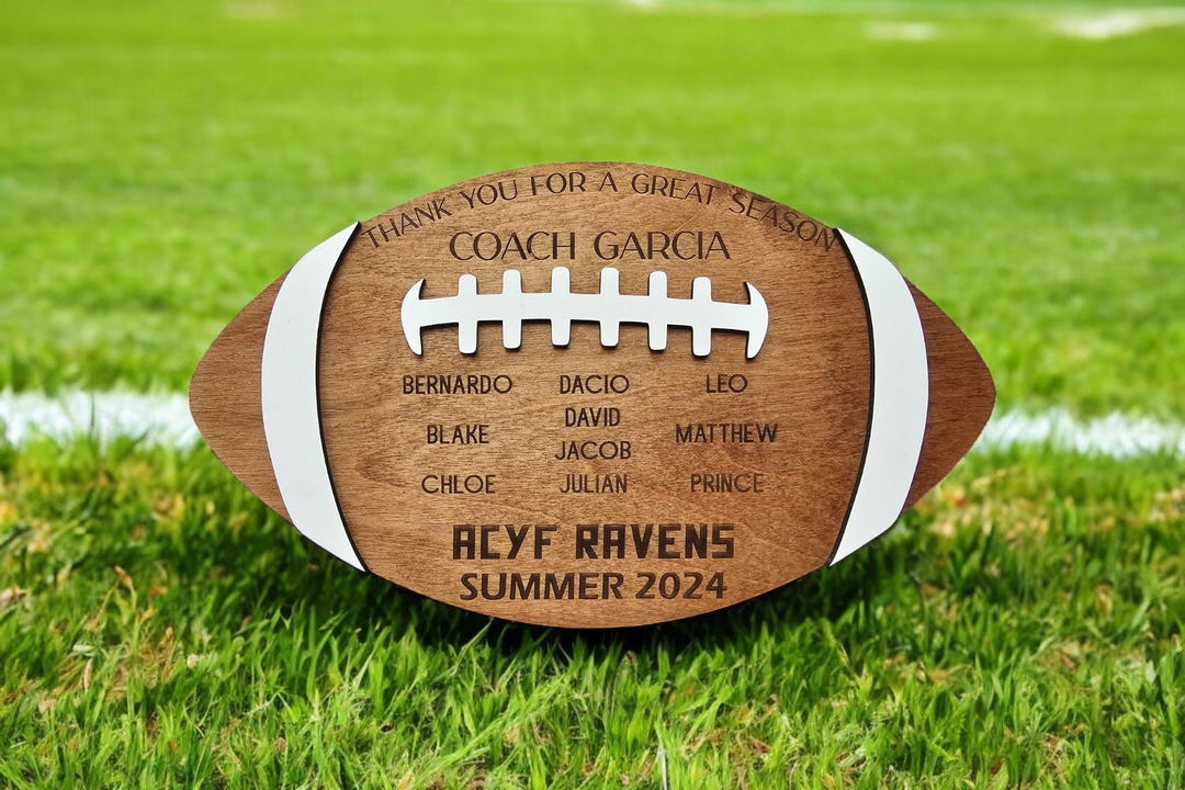 Football Coach Gift, Team Plaque, Thanks for A Great Season Coach ...