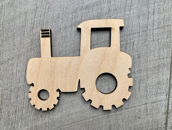 Unfinished Wood Tractor Cut Out Blanks DIY Craft Blanks | Etsy