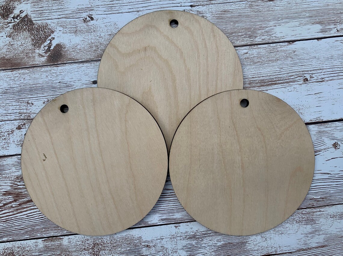 Unfinished Wood Ornament Blanks Set of 10 DIY Ornaments - Etsy