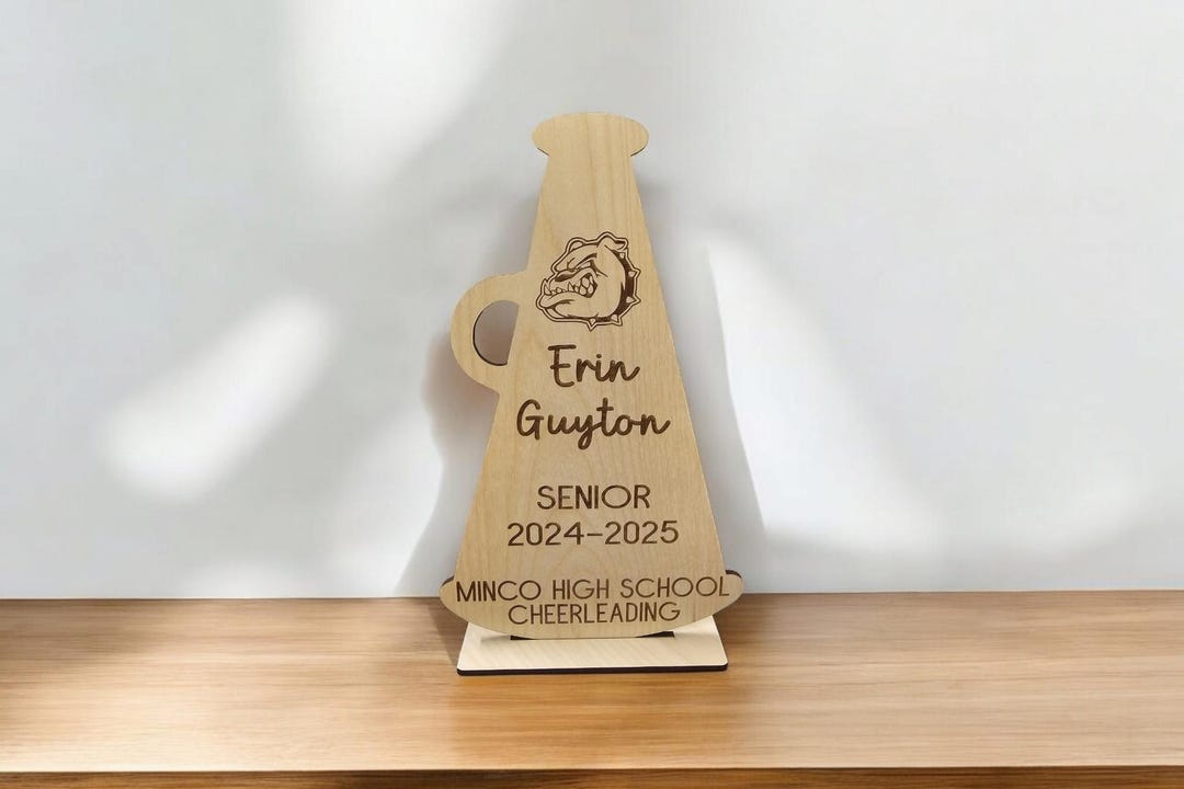 Cheer Senior Gift, Custom Cheer Megaphone, Custom Cheerleader Gift ...