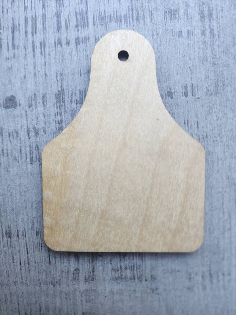 Unfinished Wood Cow Tag Blanks DIY Craft Blanks - Etsy