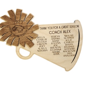 Cheerleading Coach Gift, Cheer Plaque, Team Gift to Coach, Trophy Award ...