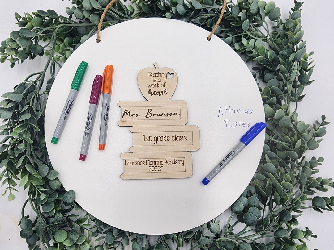 Personalized Teacher Appreciation Sign With Student Signatures, End of ...