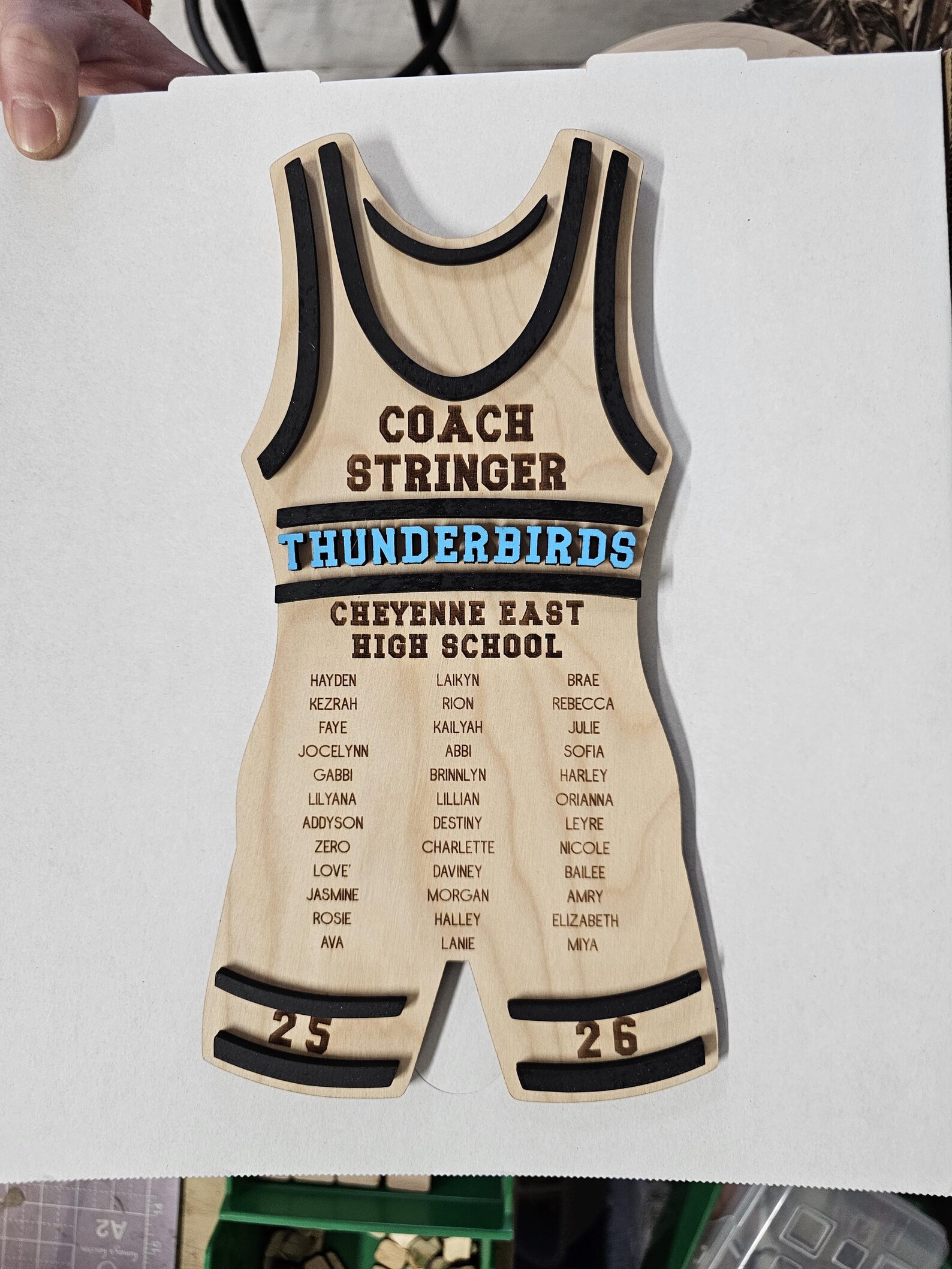 Personalized Wrestling Coach Plaque | Custom Singlet Wood Sign ...