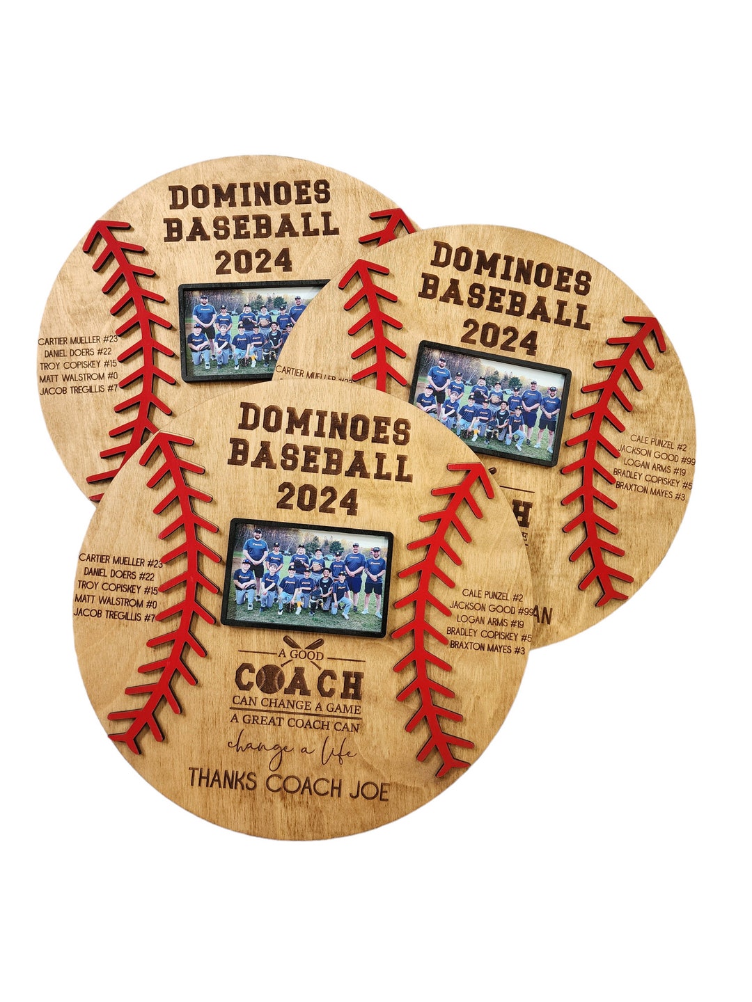 Customizable Baseball Plaque Frame, Thank You Coach 2024 Team Picture ...