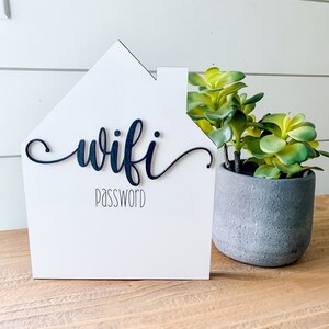 QR Wifi Password Sign, Dry Erase Wifi Password Sign, Home Office Air ...