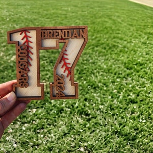 Custom Baseball Senior Gift, Baseball Number, Senior Night Gift, Sports ...