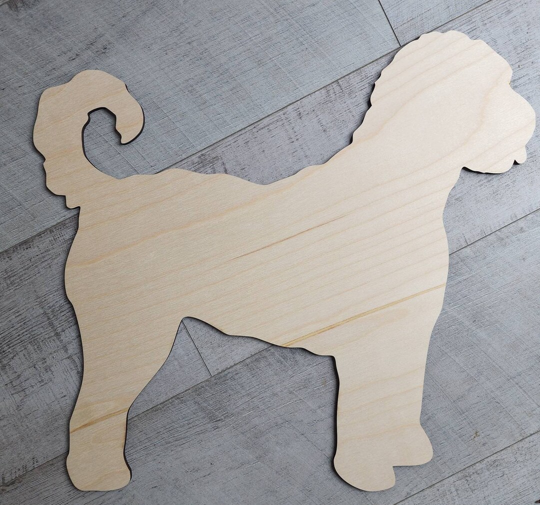 Doodle Cutout, Unfinished High Quality Wood Doodle Door Hanger Cut Out ...