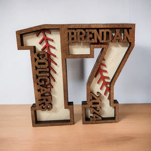 Custom Baseball Senior Gift, Baseball Number, Senior Night Gift, Sports ...